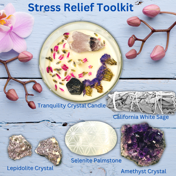 STRESS RELIEF - AMETHYST, PEACEFUL PRESENCE, CALMING, CRYSTAL INTENTIO ...
